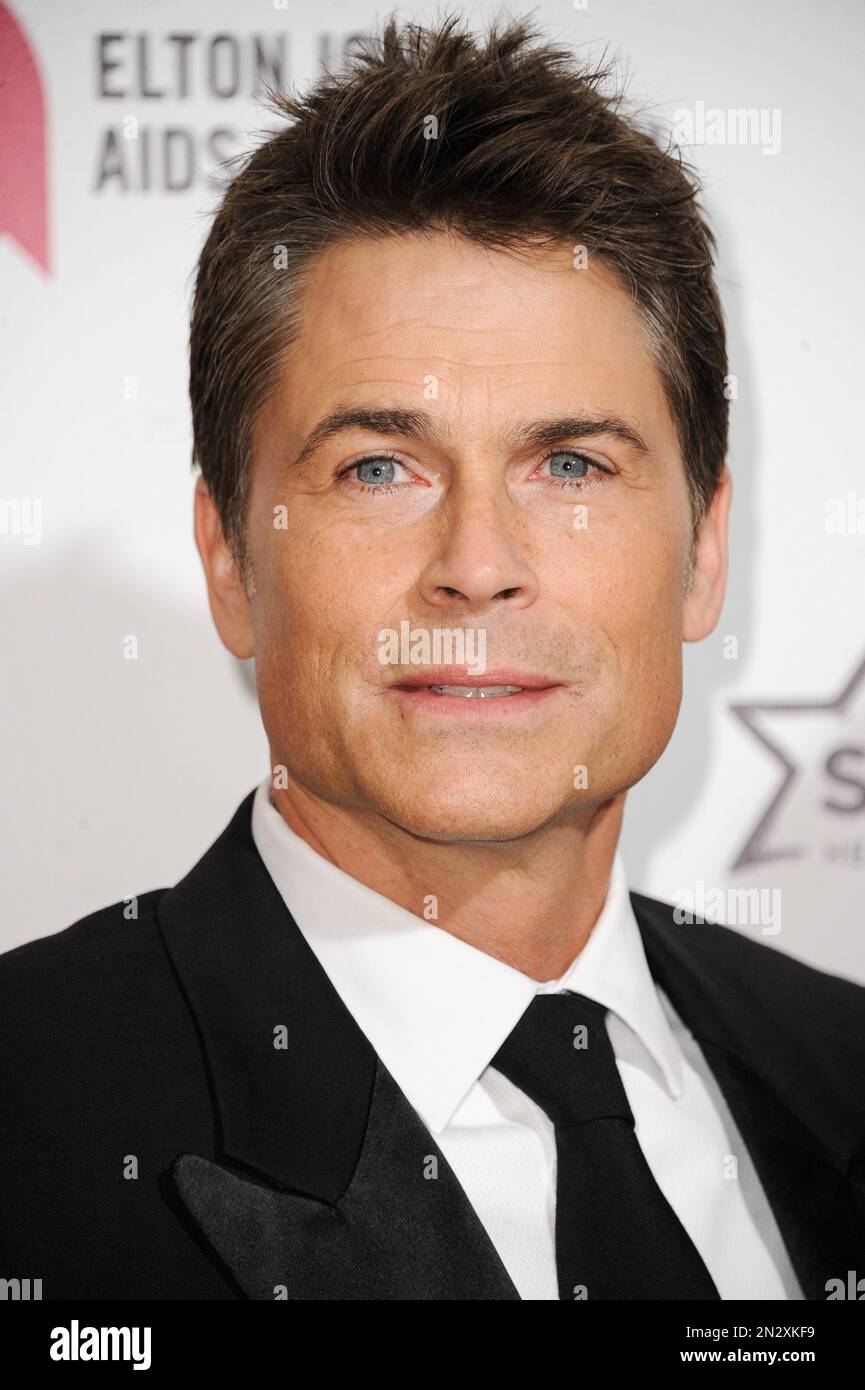 Rob Lowe arrives at the 87th Academy Awards - 2015 Elton John AIDS ...