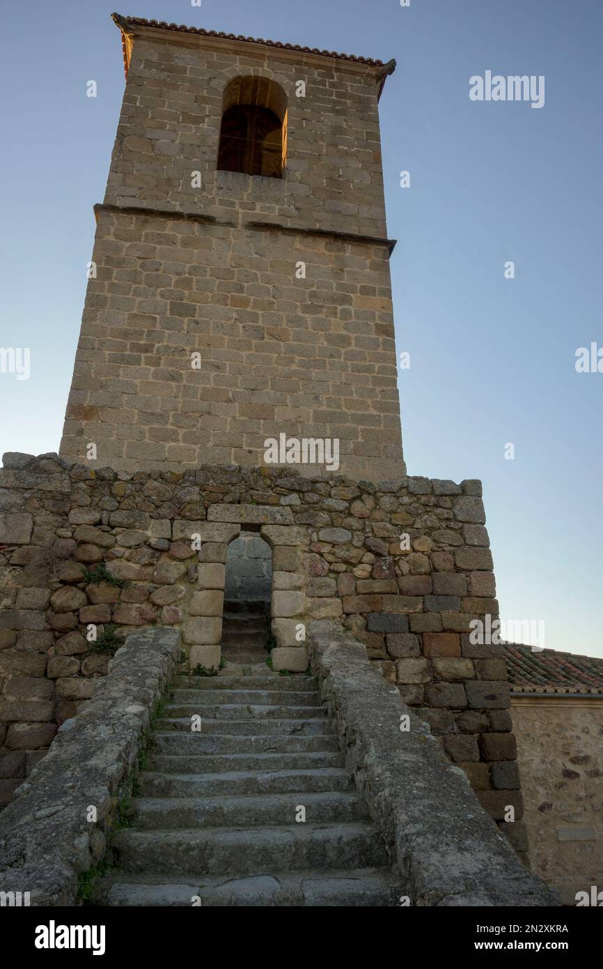 Stone staircase to the bell tower of the church of Santa Maria in ...