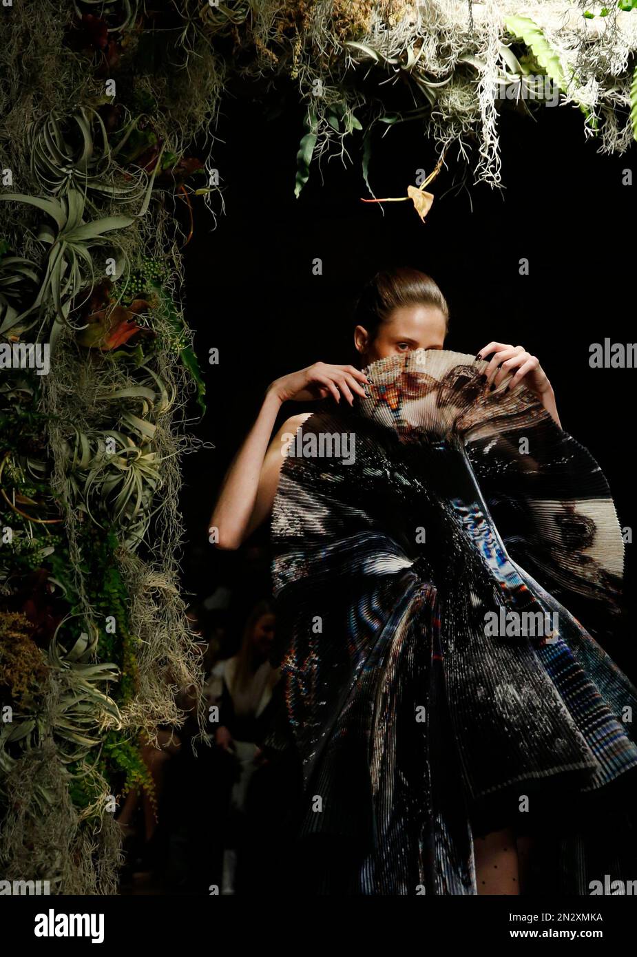 A model wears an outfit by designer Giles Deacon for his Autumn/Winter ...