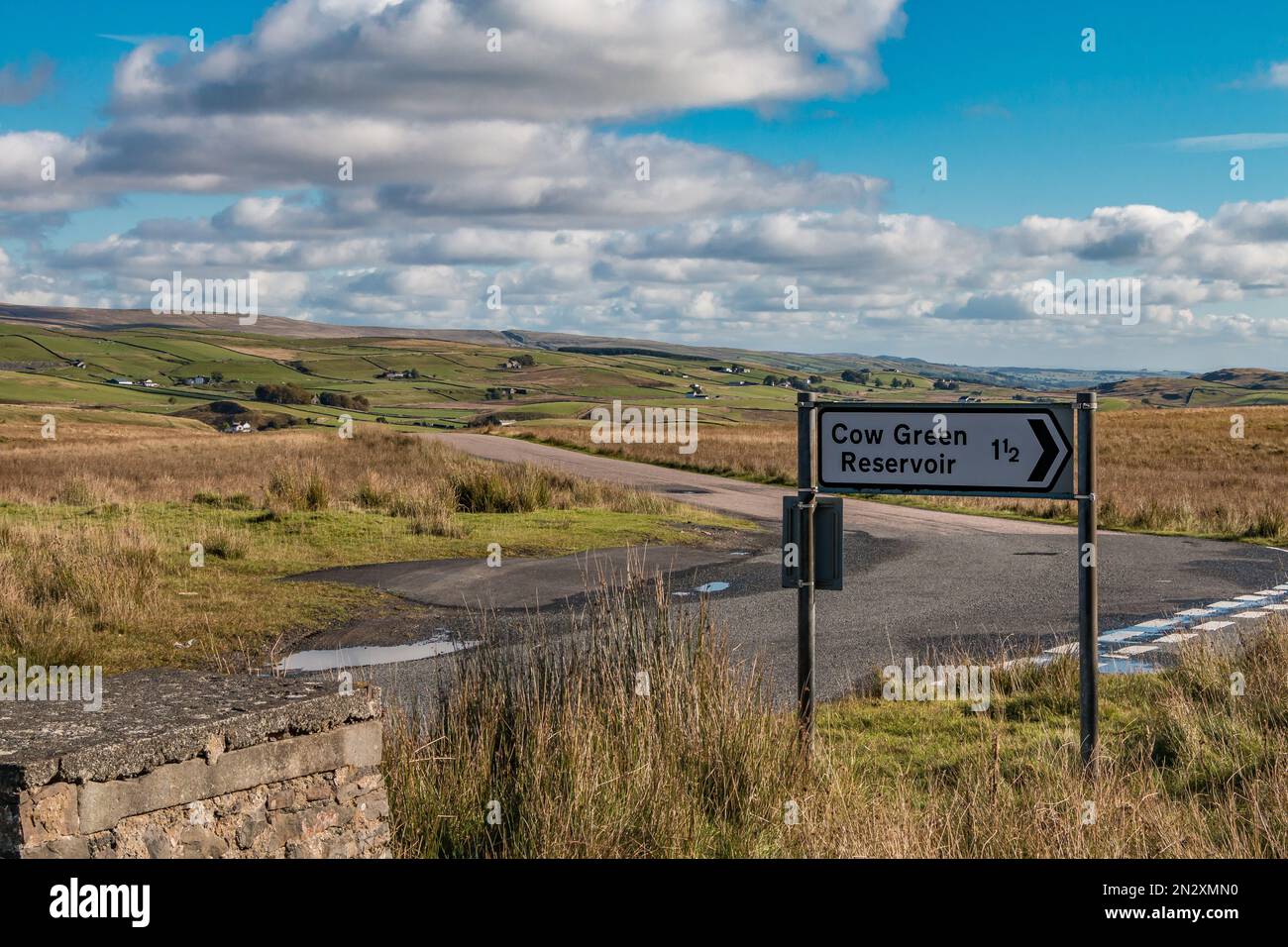 Looking back down Teesdale from the point where the Cow Green access ...