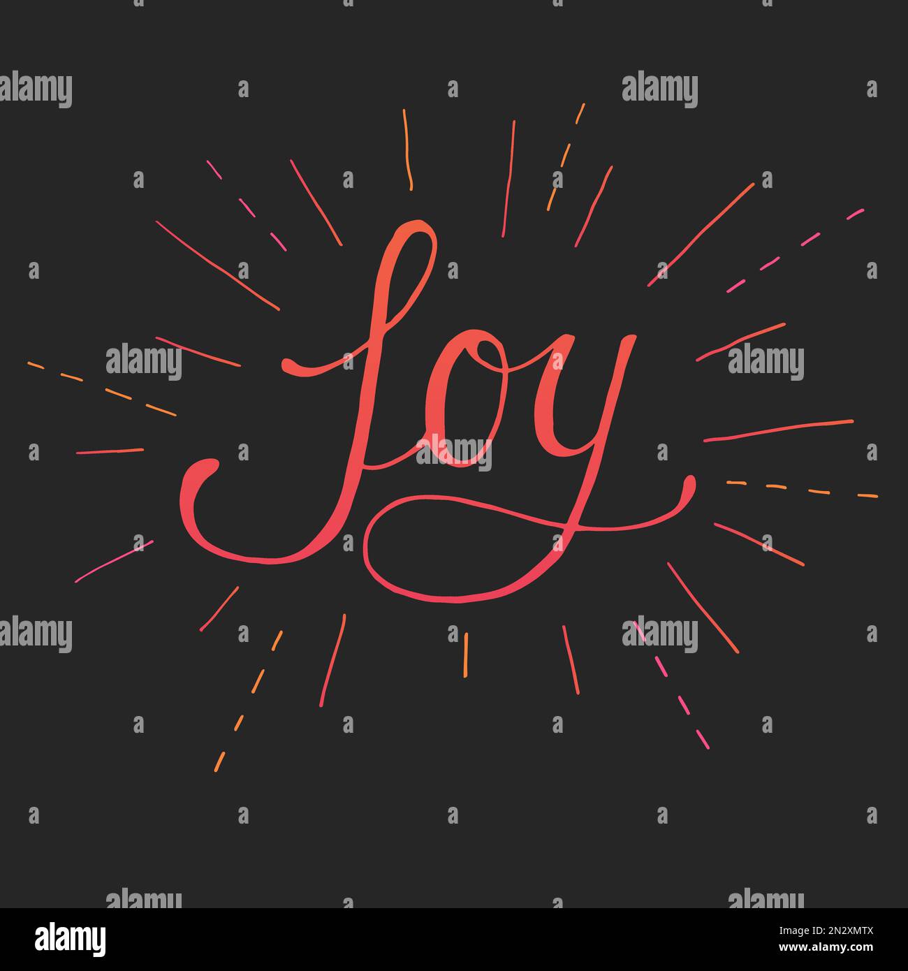 Joy To The World - hand drawn lettering. Vector art. Great design ...