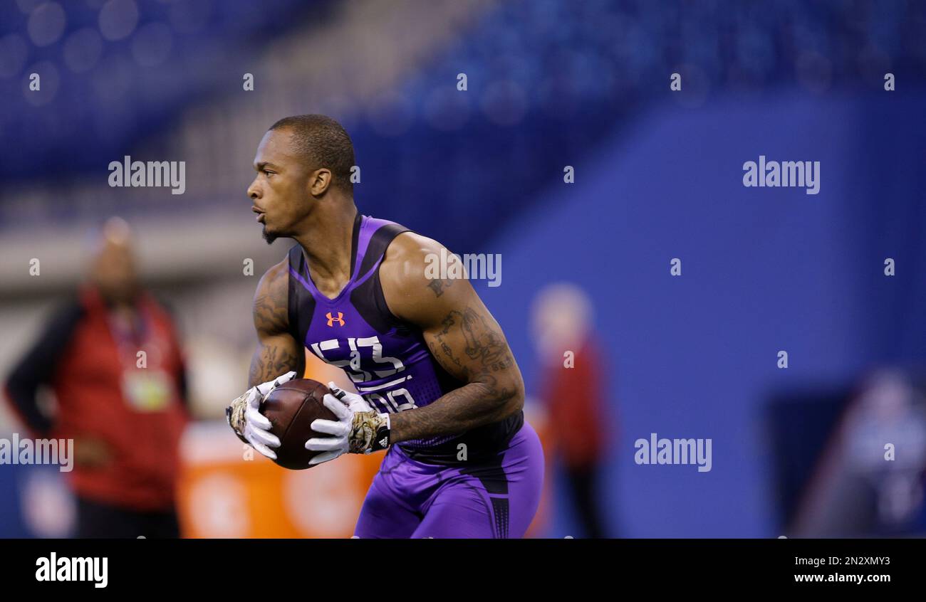 Florida State defensive back P.J. Williams runs a drill at the NFL ...