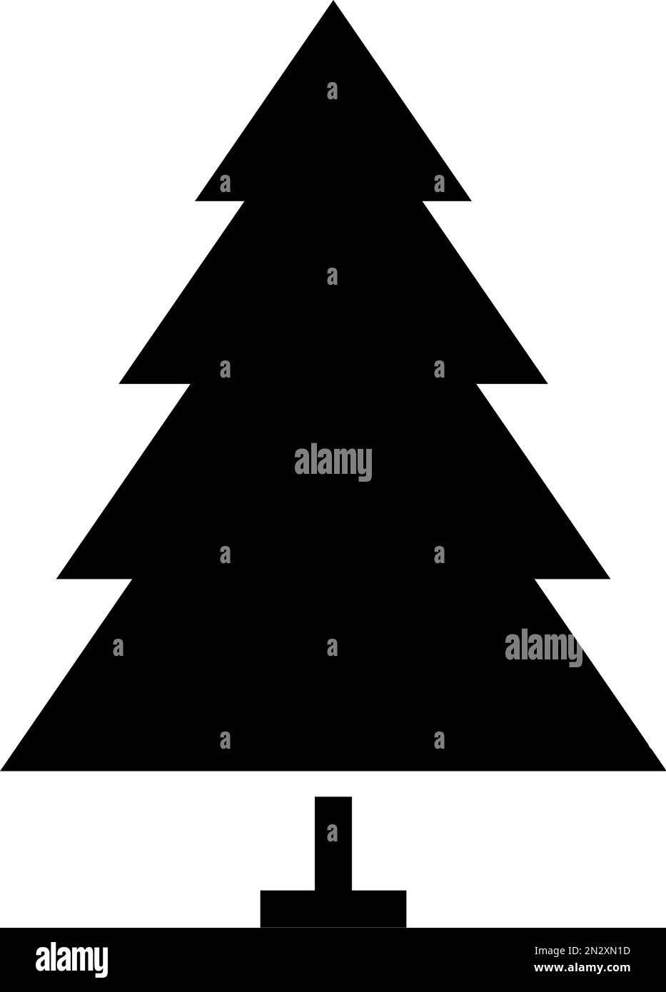 Tree silhouette icon. Nature and environment. Editable vector Stock ...