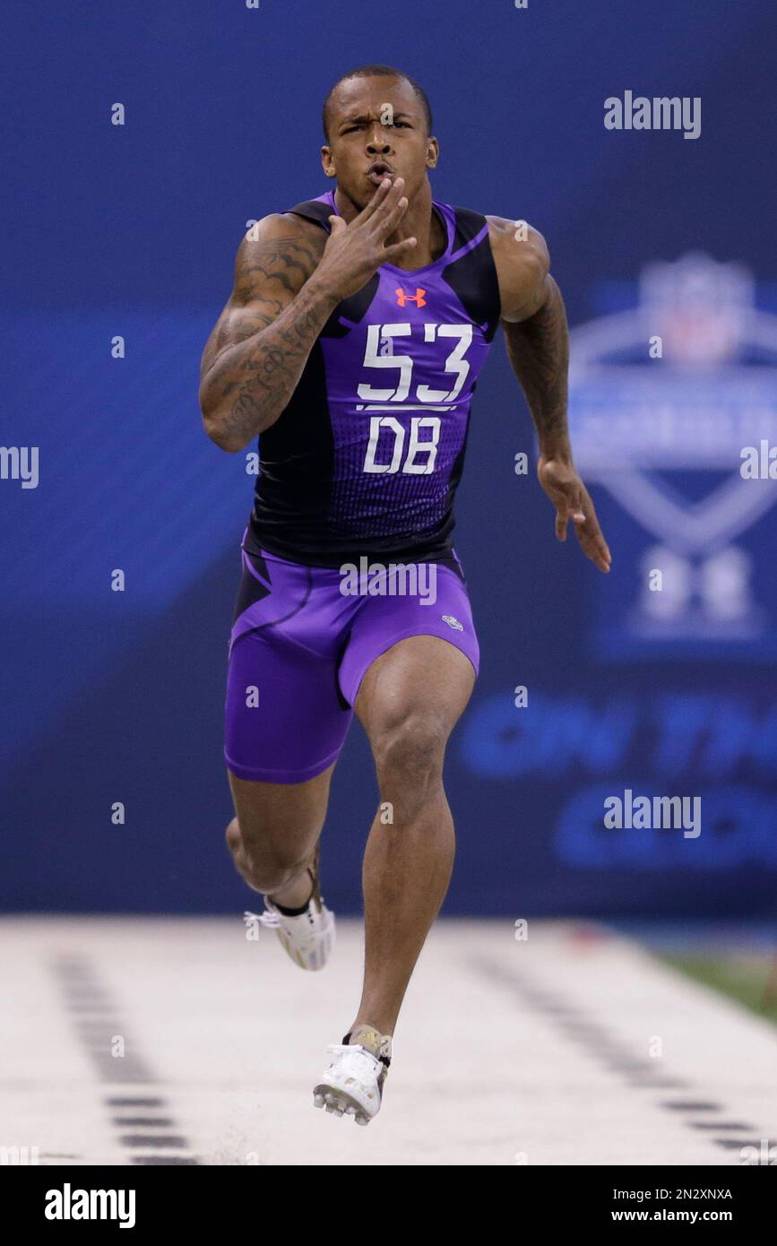 Florida State defensive back P.J. Williams runs the 40-yard dash at the ...