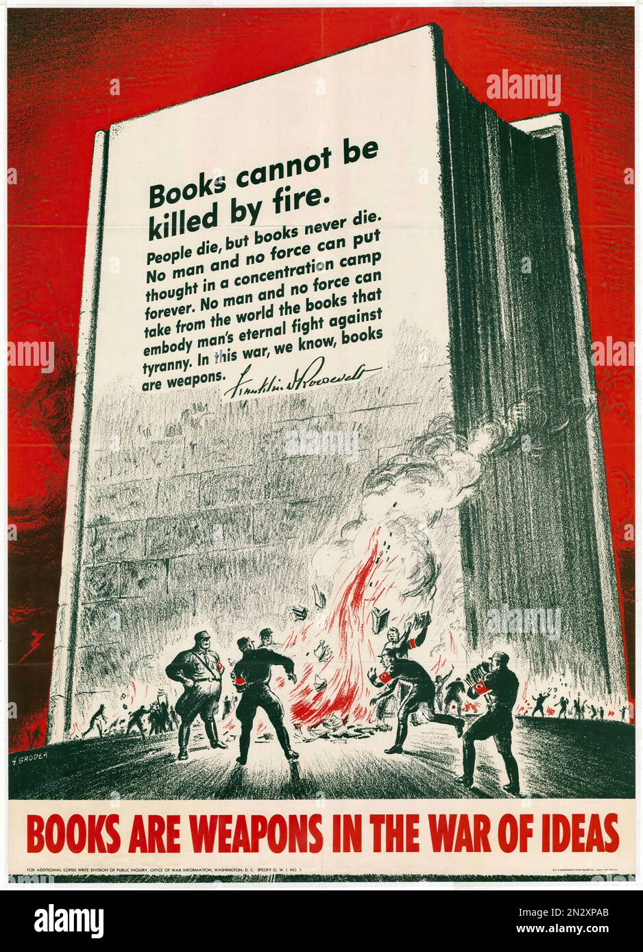 Books Are Weapons in the War of Ideas- US Propaganda Poster - WWII ...