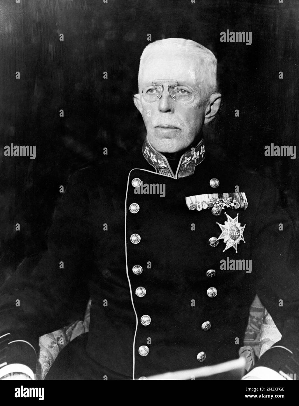 Official portrait of H.M King Gustaf V. taken on his 75th birthday in ...