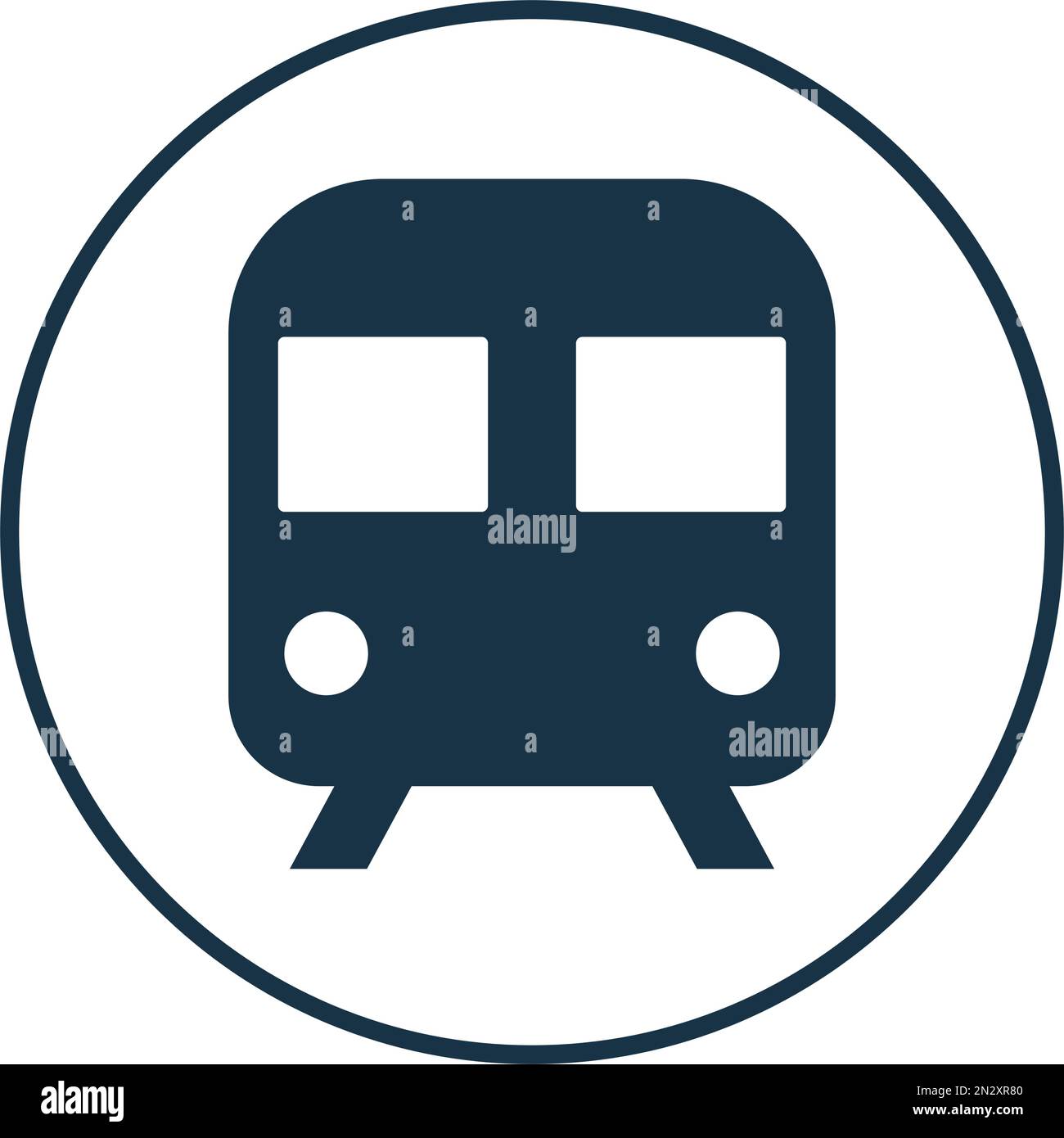 Round train silhouette icon. Railroad. Editable vector Stock Vector Image & Art - Alamy