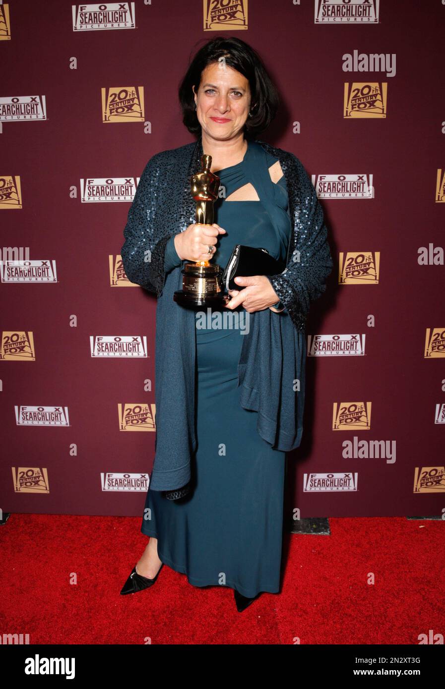 Anna Pinnock with her award for best production design for "The Grand ...