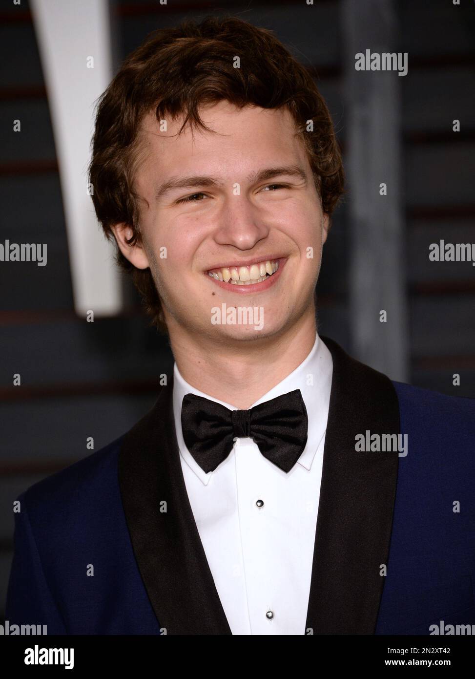Ansel Elgort arrives at the 2015 Vanity Fair Oscar Party on Sunday, Feb ...