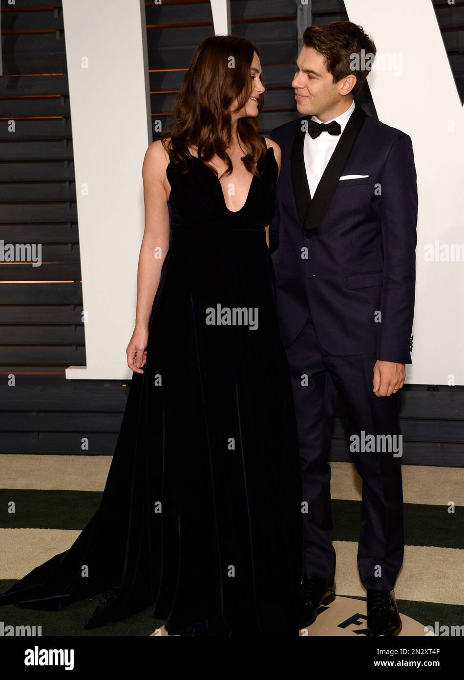 Keira Knightley, left, and James Righton arrive at the 2015 Vanity Fair ...