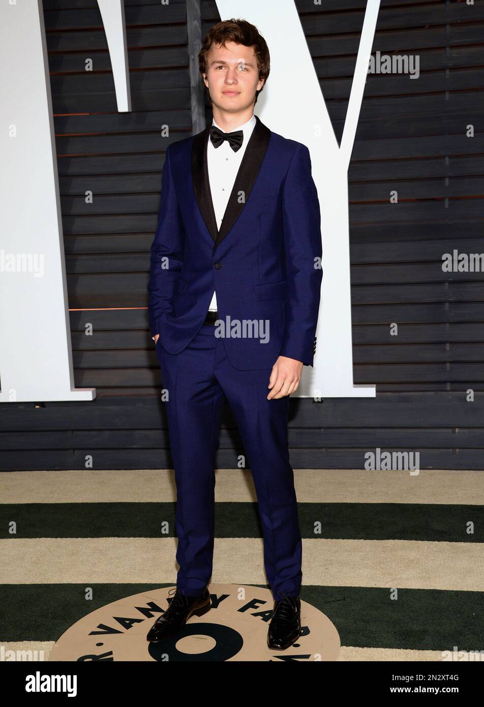 Ansel Elgort arrives at the 2015 Vanity Fair Oscar Party on Sunday, Feb ...