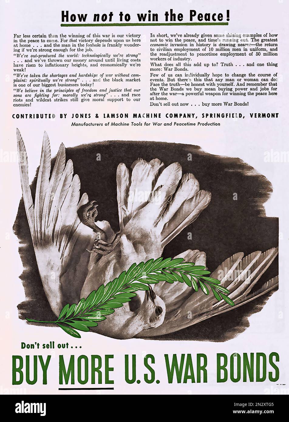 1944 War Bonds-WW2 - World War II - U.S propaganda Poster Stock Photo - Alamy