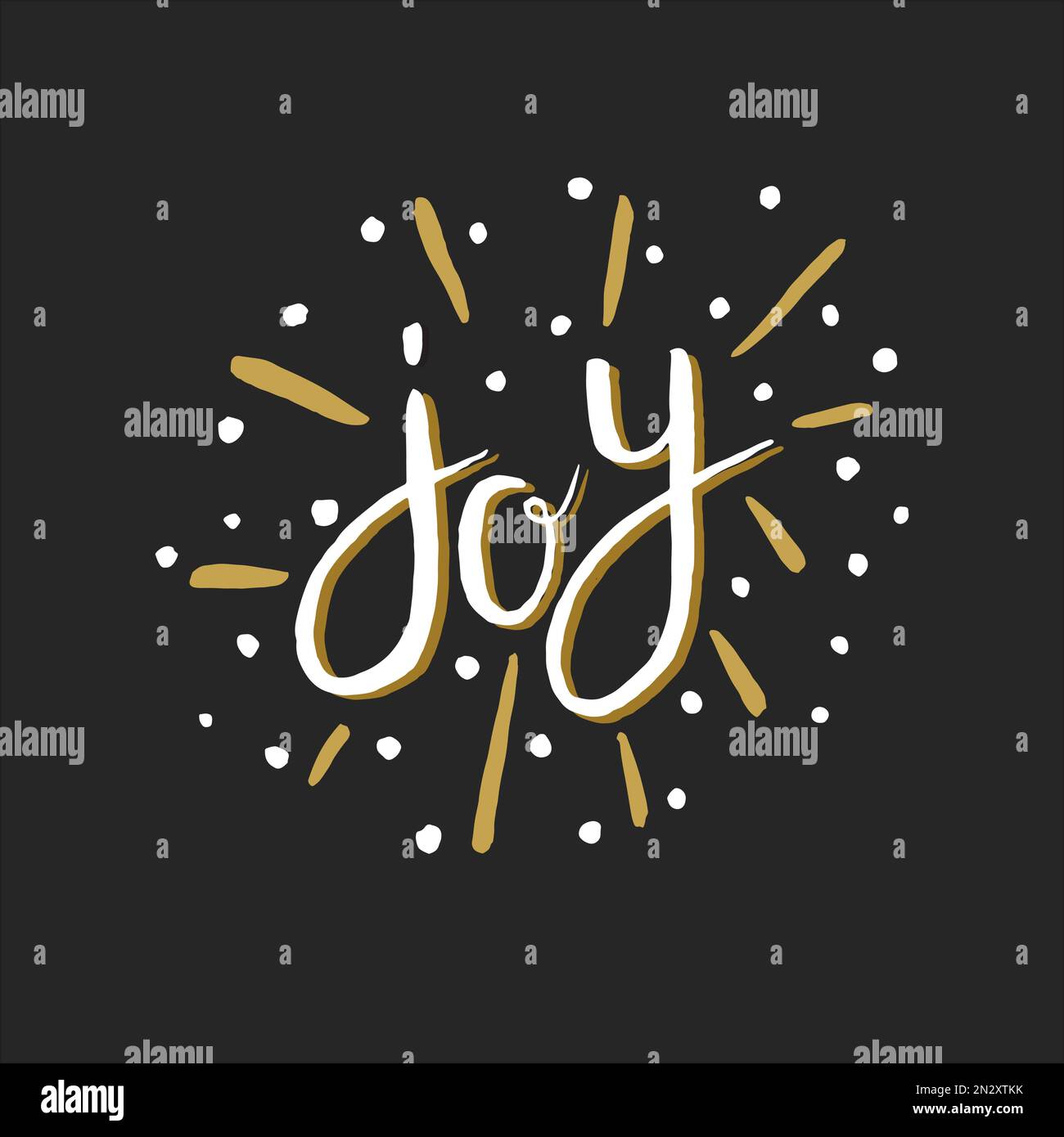 Joy hand drawn lettering hi-res stock photography and images - Alamy