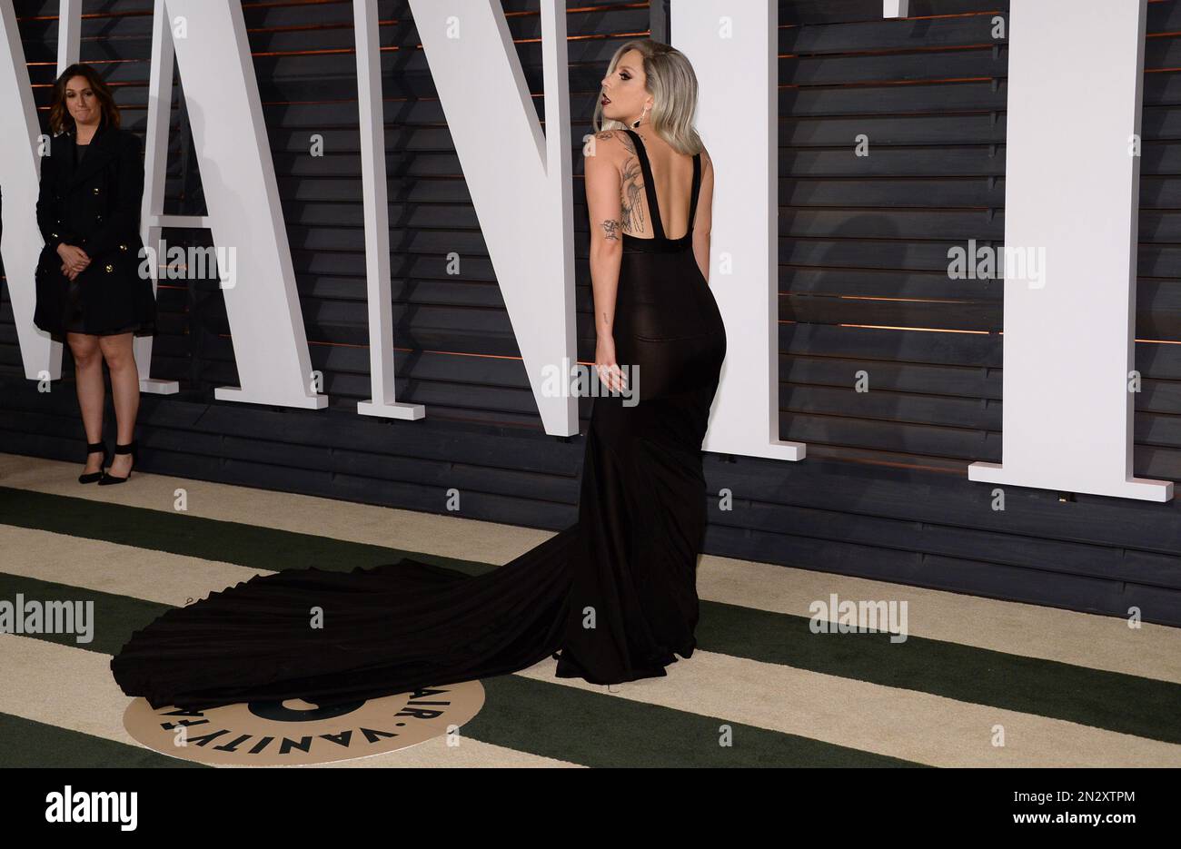 Lady Gaga arrives at the 2015 Vanity Fair Oscar Party on Sunday, Feb ...
