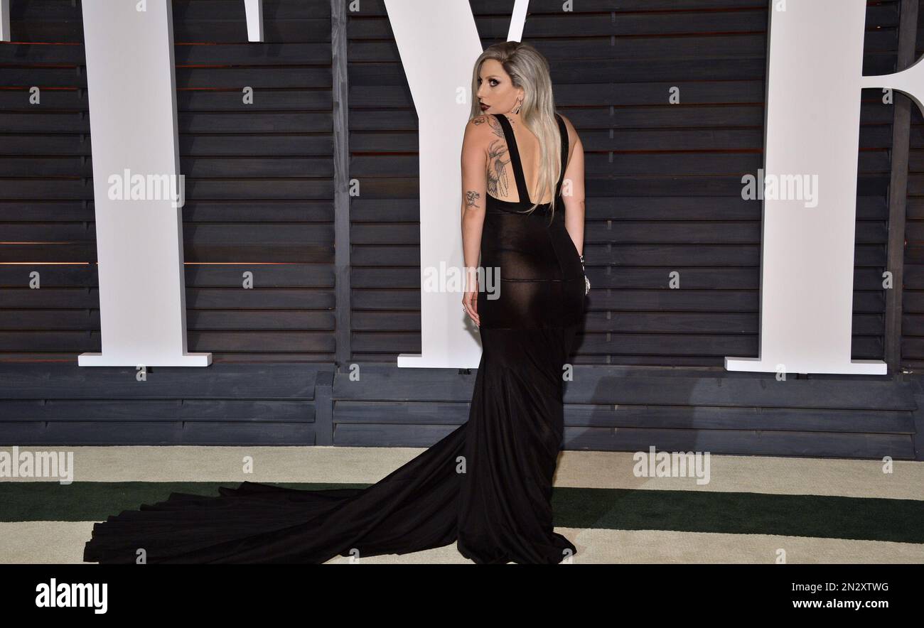 Lady Gaga arrives at the 2015 Vanity Fair Oscar Party on Sunday, Feb ...