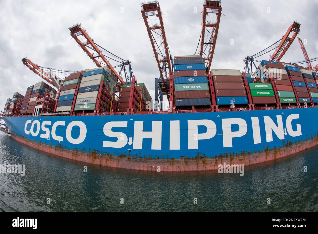 Cosco netherlands container ship hi-res stock photography and images ...