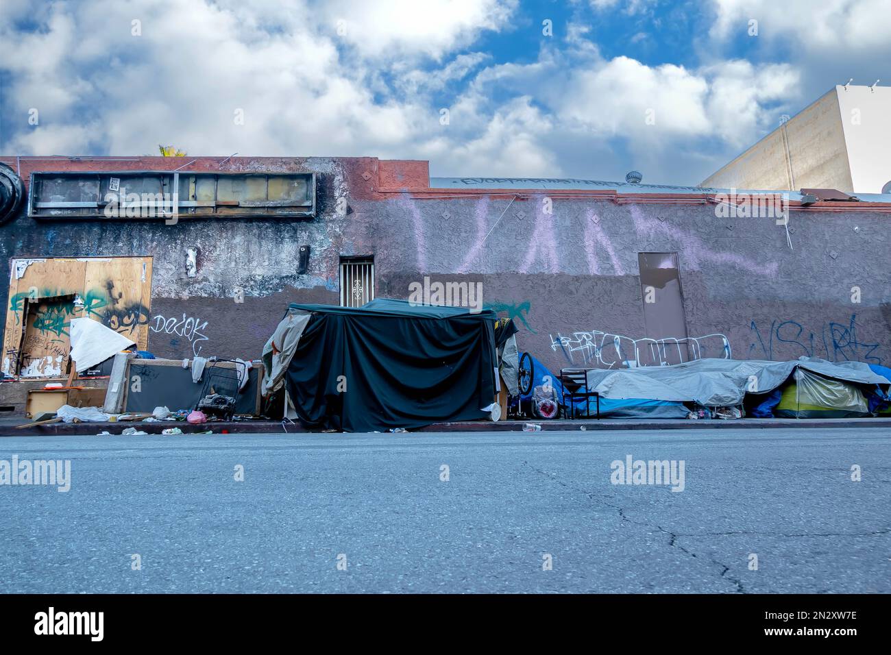 View homeless tents on hi-res stock photography and images - Alamy
