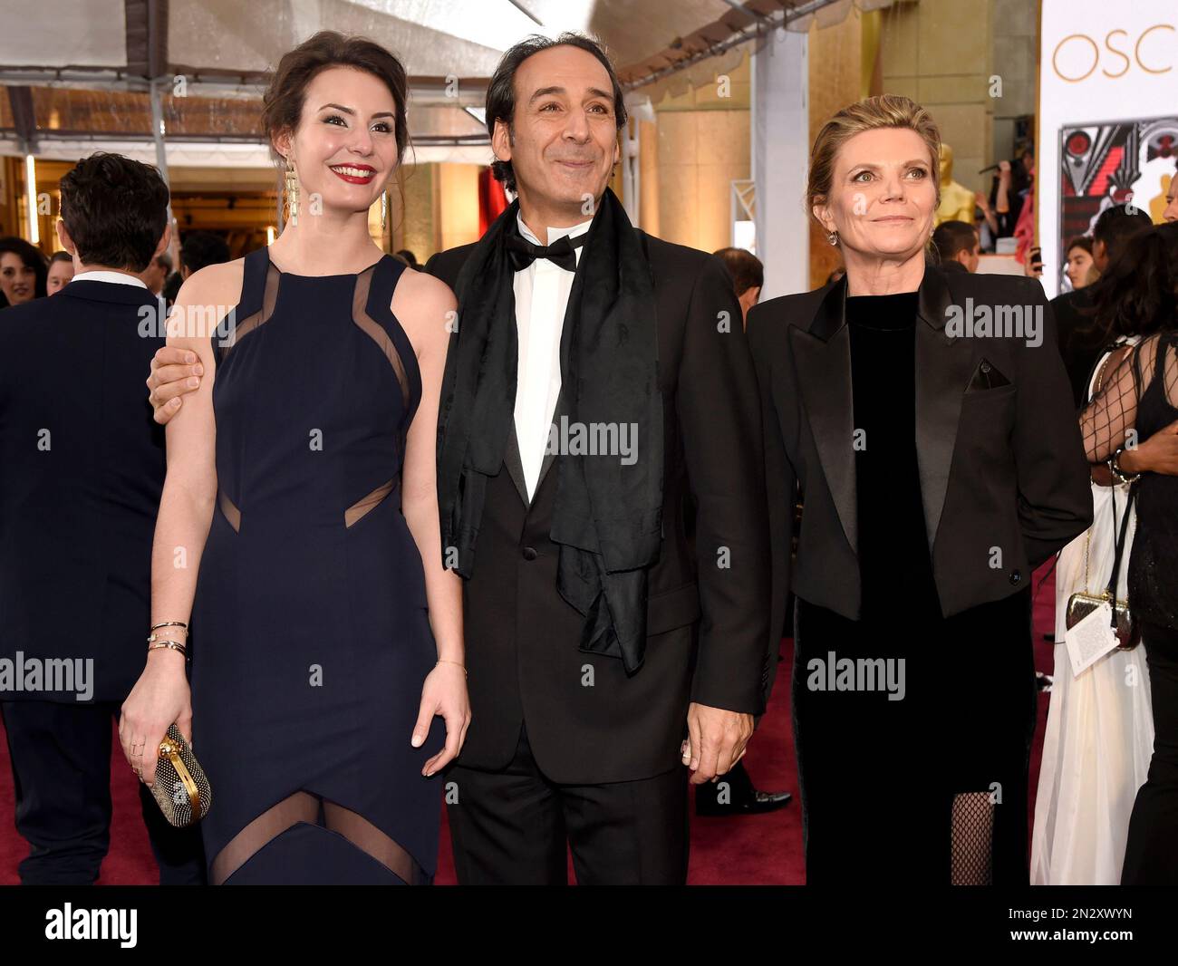 Alexandre Desplat, from left, Dominique LeMonnier, and Antonia Desplat ...