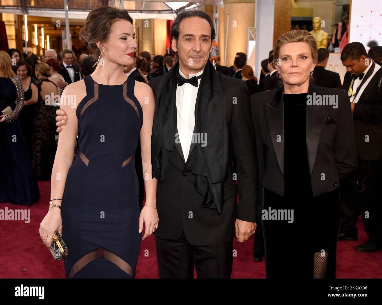 Alexandre Desplat, from left, Dominique LeMonnier, and Antonia Desplat ...