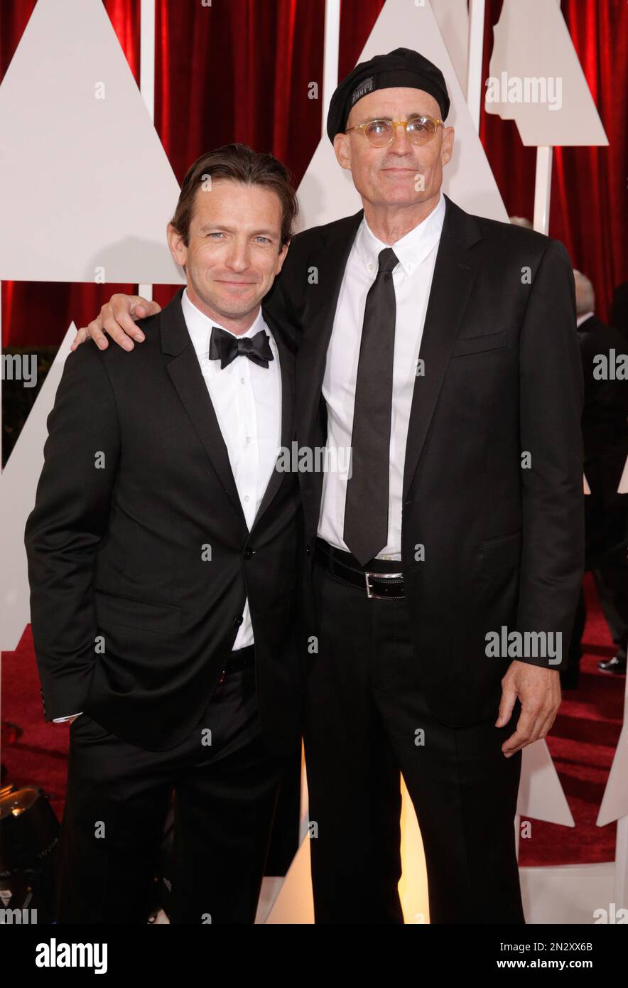 Dan Futterman, left, and E. Max Frye arrive at the Oscars on Sunday ...