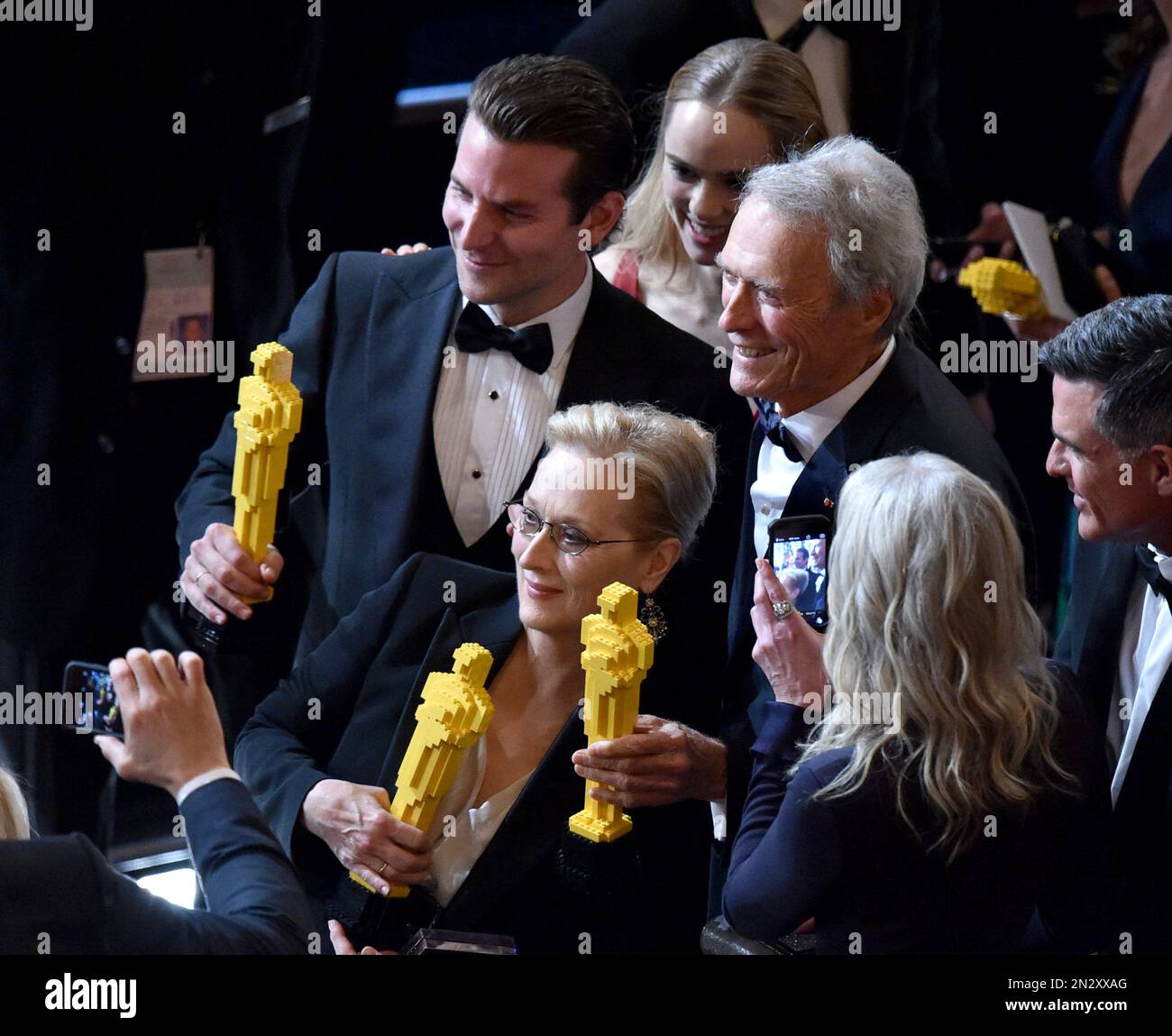 Meryl Streep, from left, Bradley Cooper, Suki Waterhouse, and Clint ...