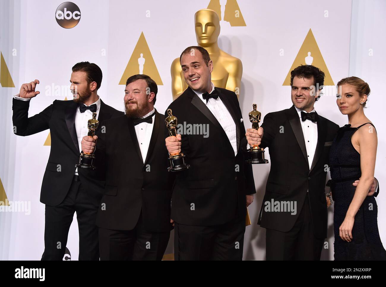 Chris Evans, and from left, Thomas Curley, Ben Wilkins, Craig Mann and ...