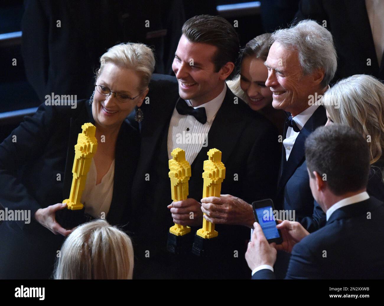 Meryl Streep, from left, Bradley Cooper, Suki Waterhouse and Clint ...
