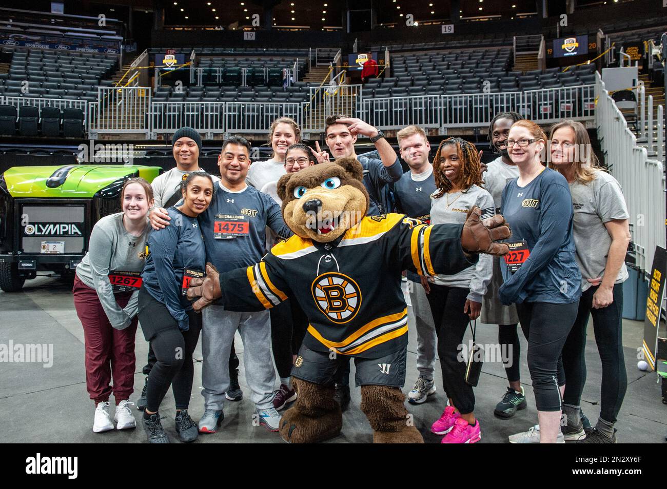 Boston Bruins mascot Blades encouraging participants at the 7th Annual ...