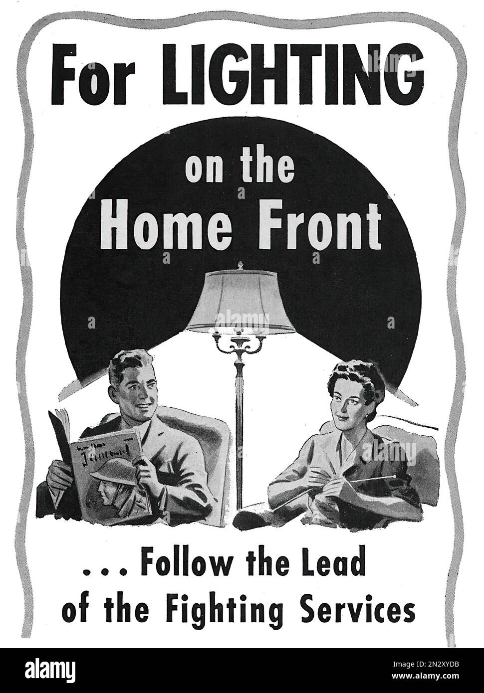 1943 For Lighting - World War II - U.S propaganda Poster Stock Photo ...