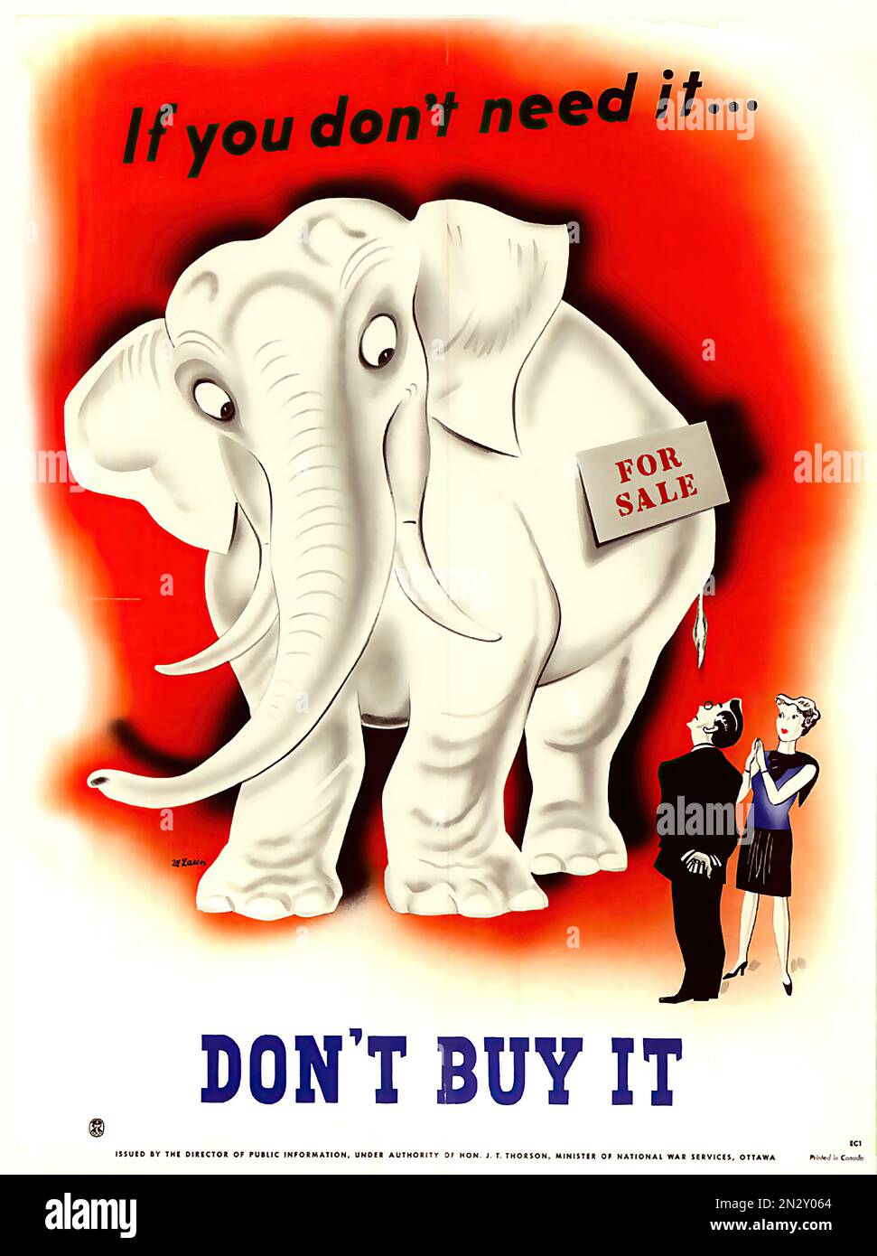 don't need, don't buy! (Canada) - World War II - Comic style propaganda ...