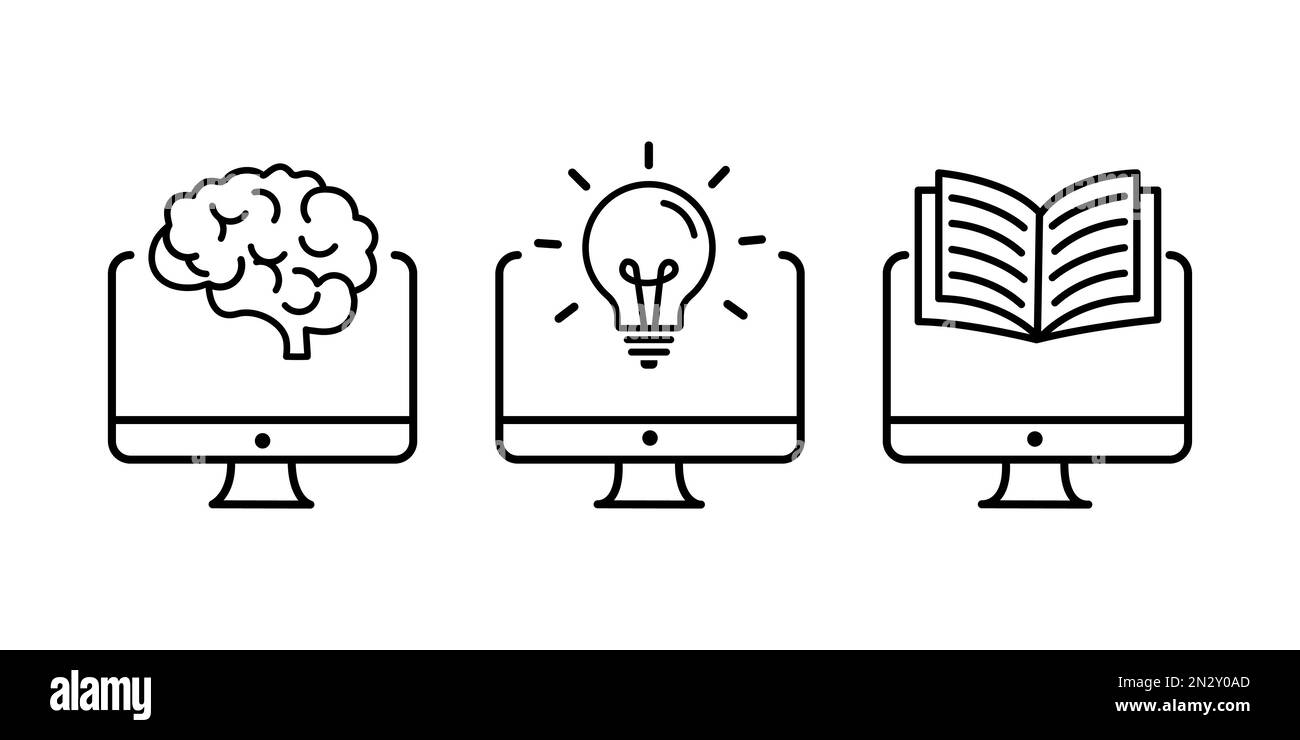 Microscope line icon vector vectors hi-res stock photography and images ...