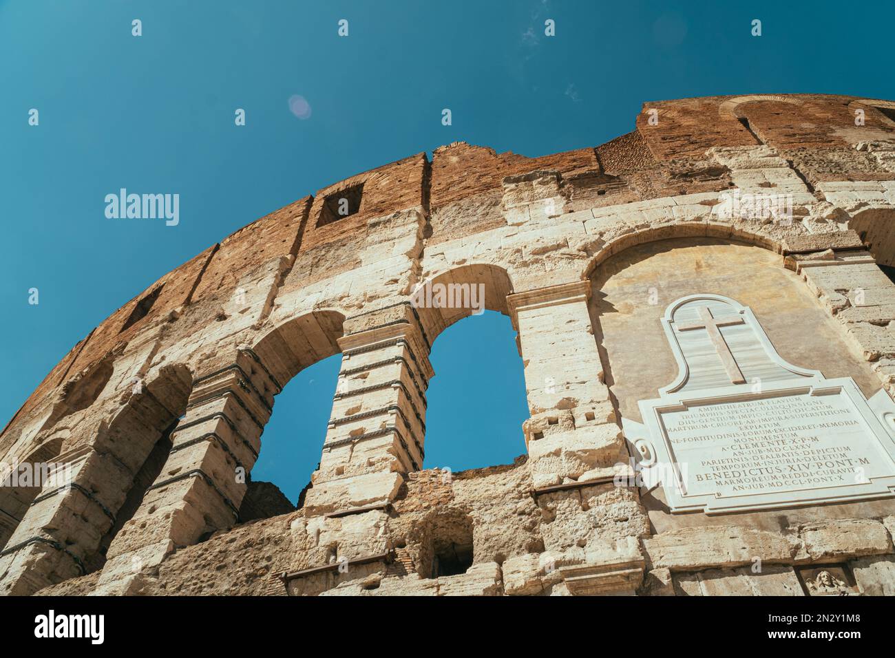 Rome Colosseum Outside Details Stock Photo - Alamy