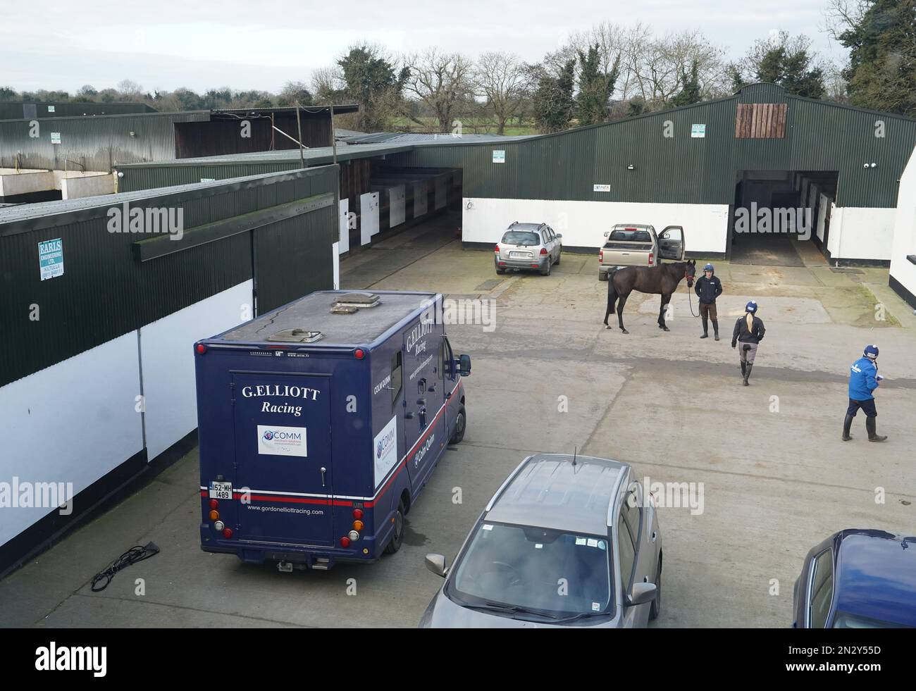 A general view of Gordon Elliott's yard at Longwood in County Meath ...