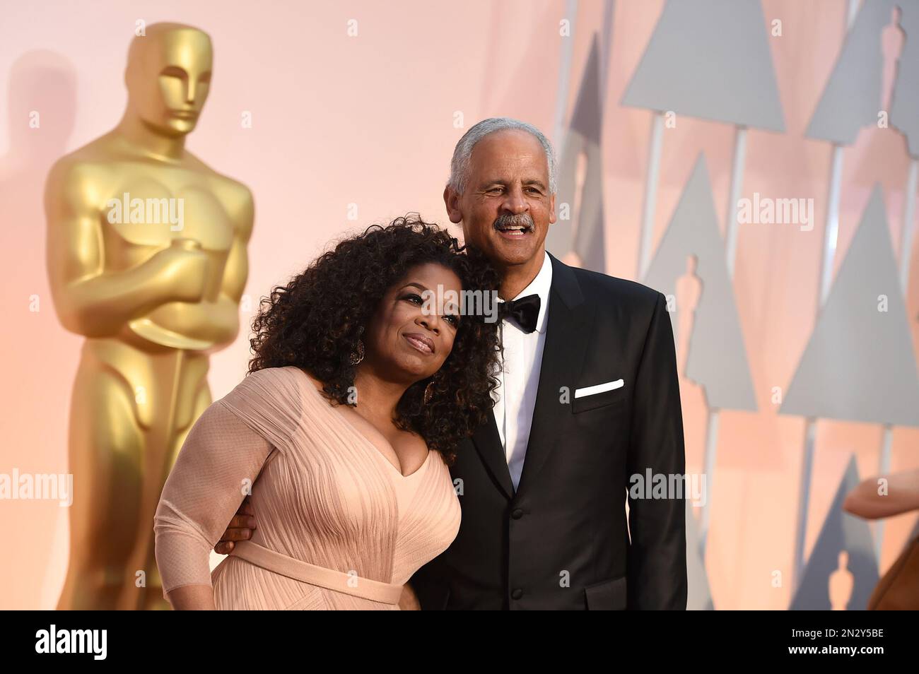 Oprah Winfrey, left, and Stedman Graham arrive at the Oscars on Sunday ...