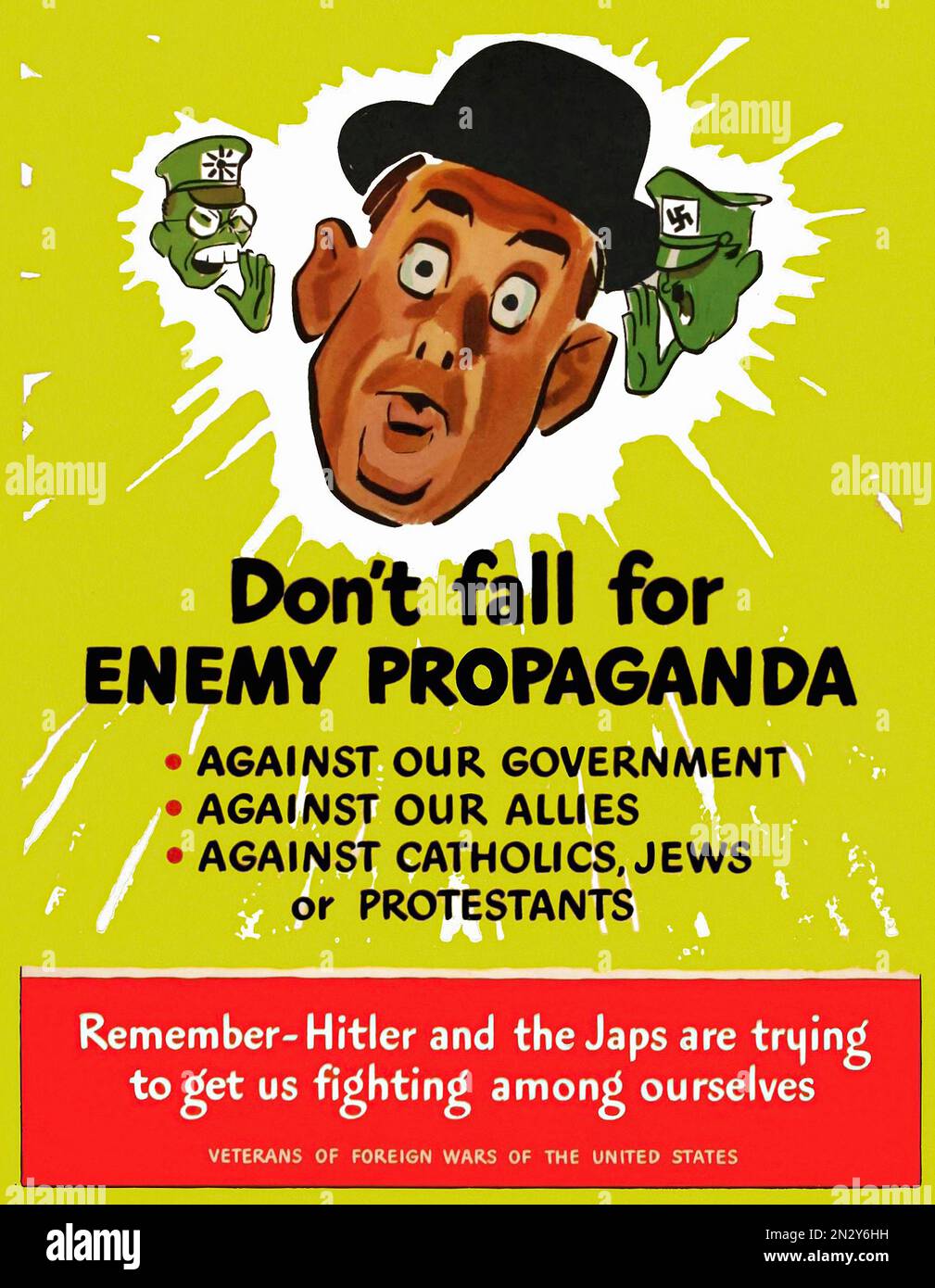 Don't Fall For Enemy Propaganda - World War II - Comic style U.S ...