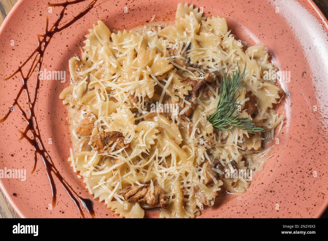 Dishes from the chef of the restaurant. A dish on a table in a cafe ...