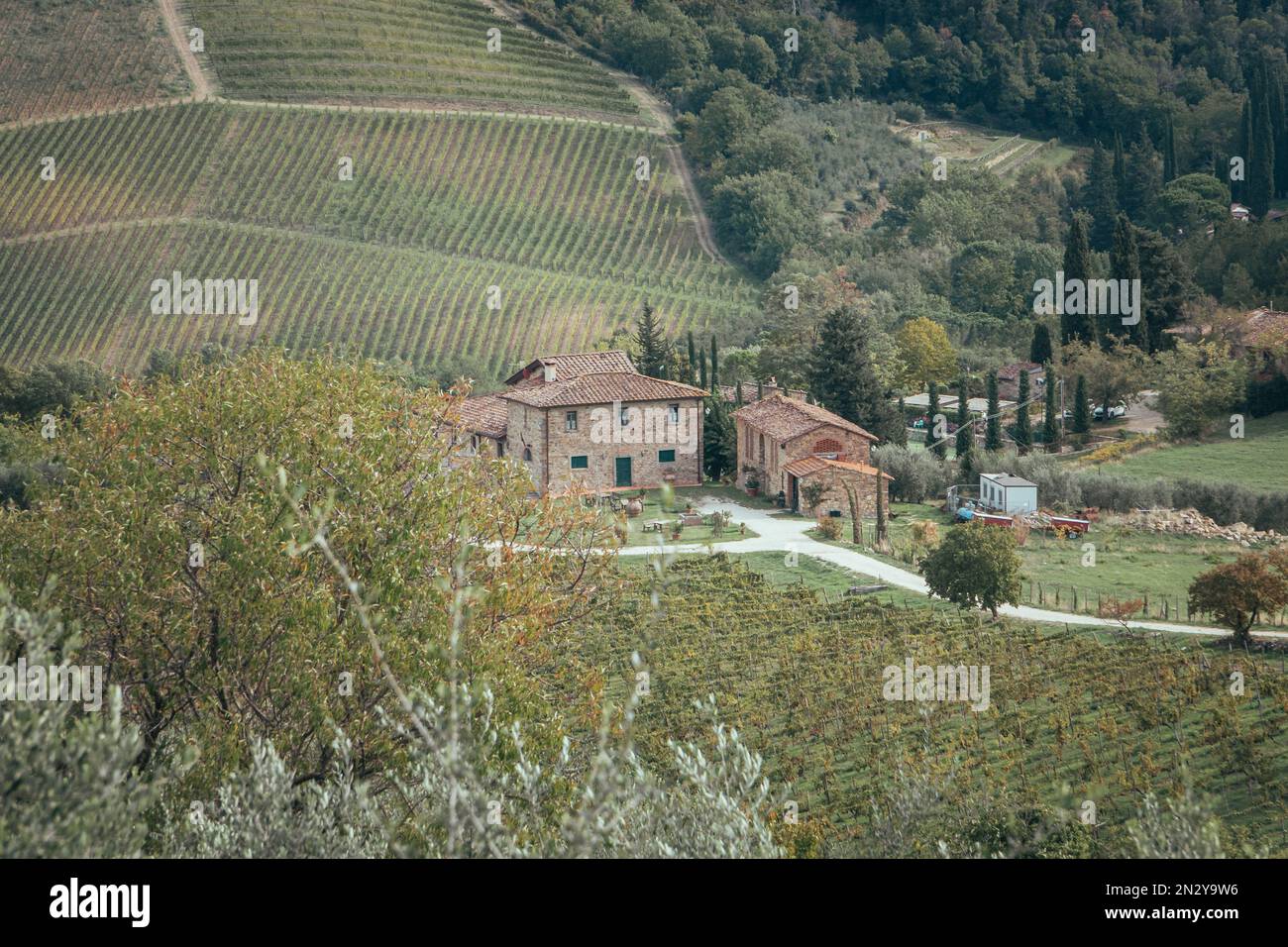Road italian landscapes hi-res stock photography and images - Alamy