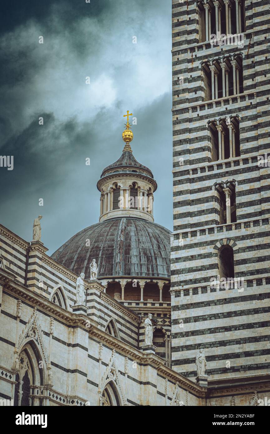 Duomo di Siena Church Tower Stock Photo - Alamy