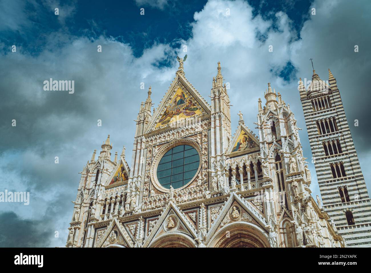 Duomo di Siena Church Tower Stock Photo - Alamy