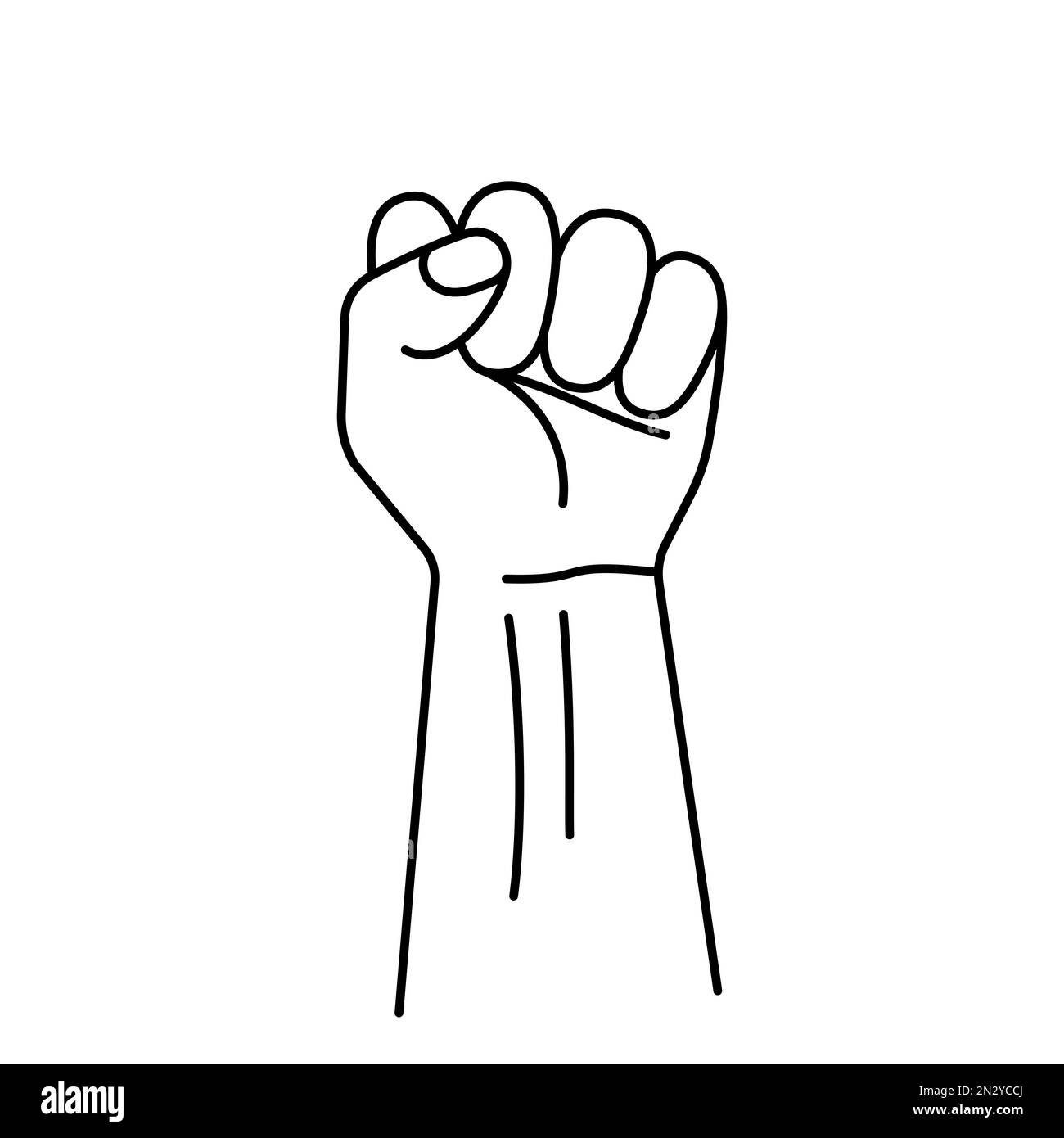 Fist icon. Protest concept. Empowerment icon. Fist clenched symbol ...