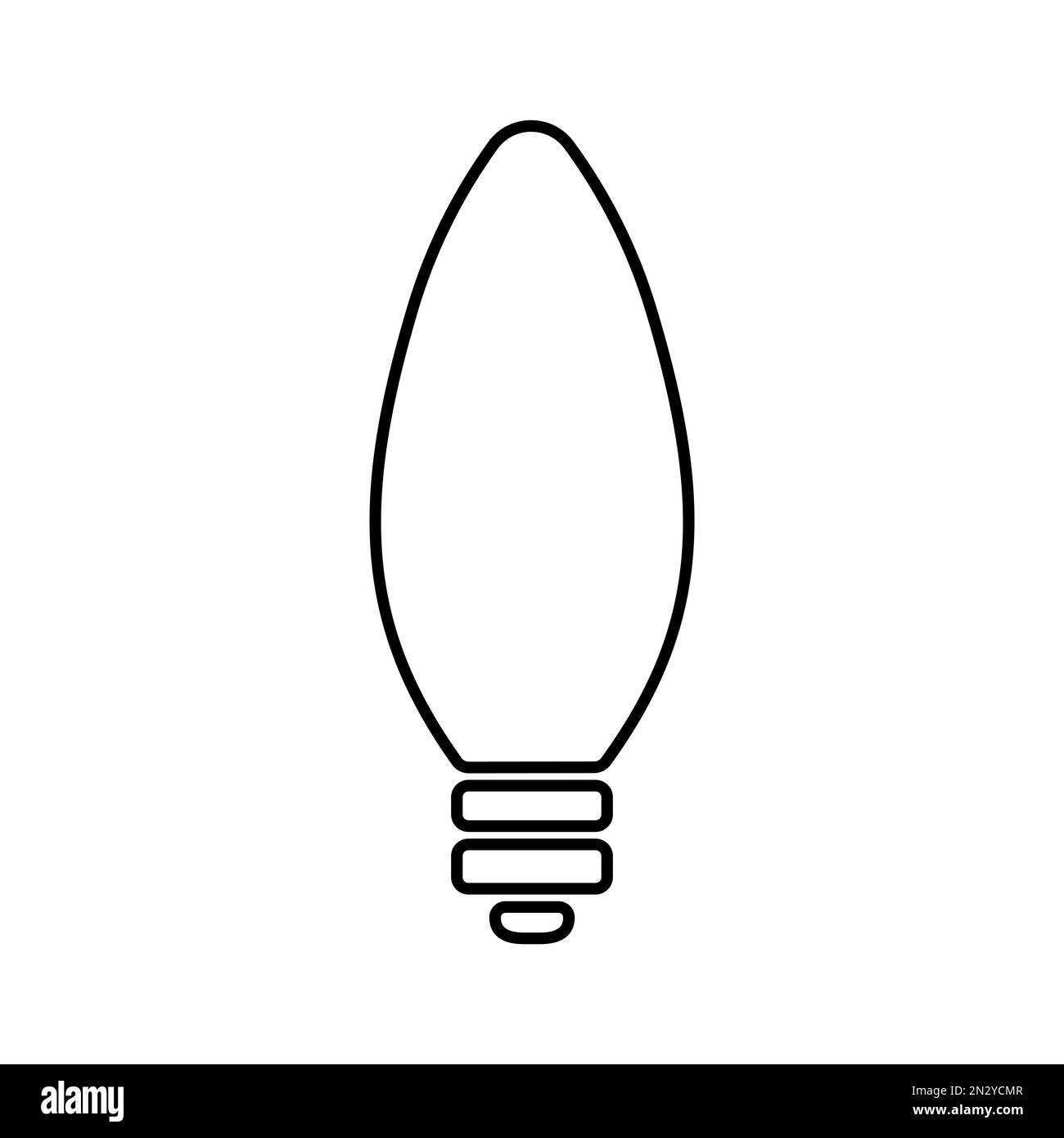 Light bulb linear icon isolated. Bulb vector icon in flat design ...
