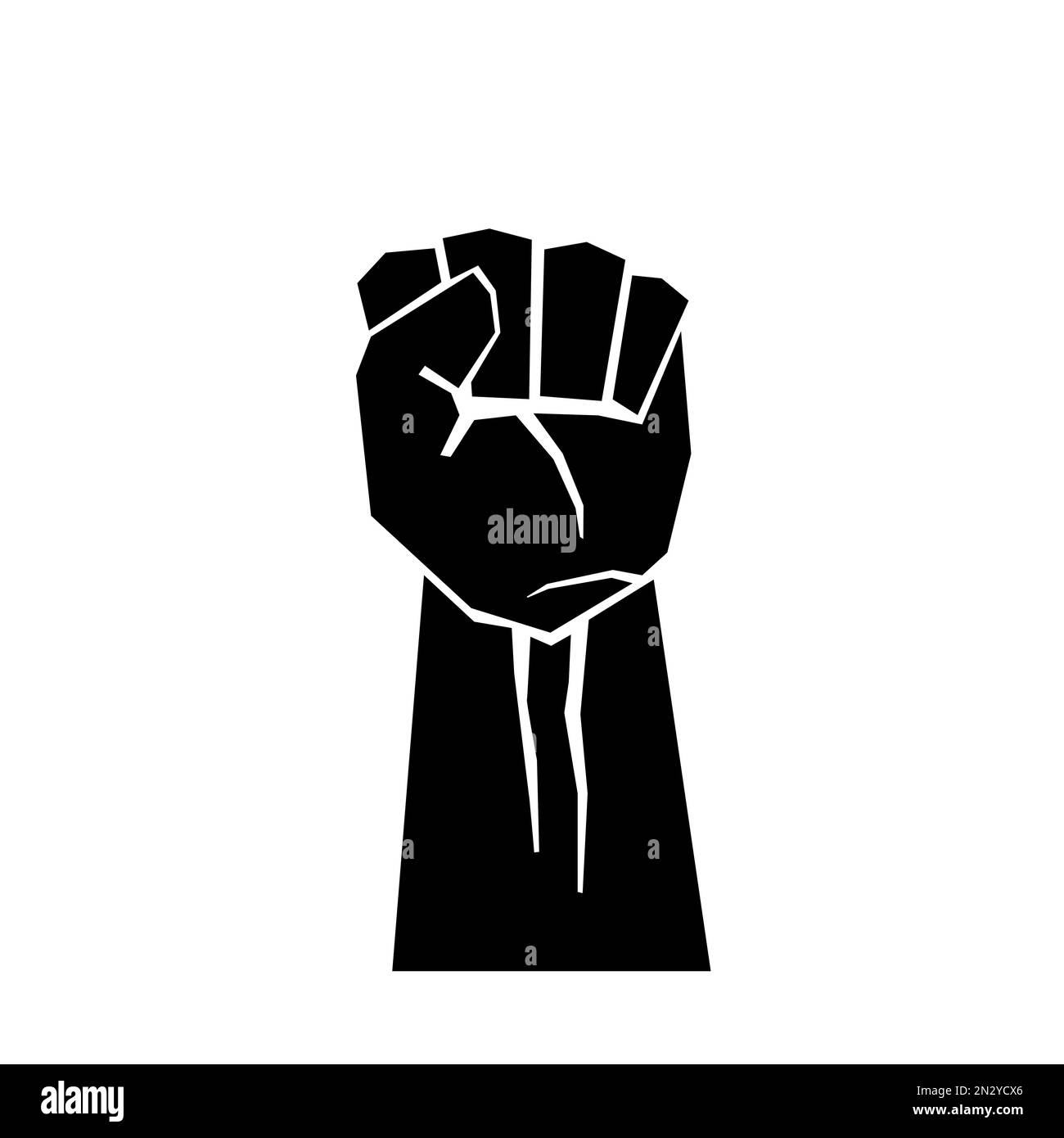Fist icon. Protest concept. Empowerment icon. Fist clenched symbol ...