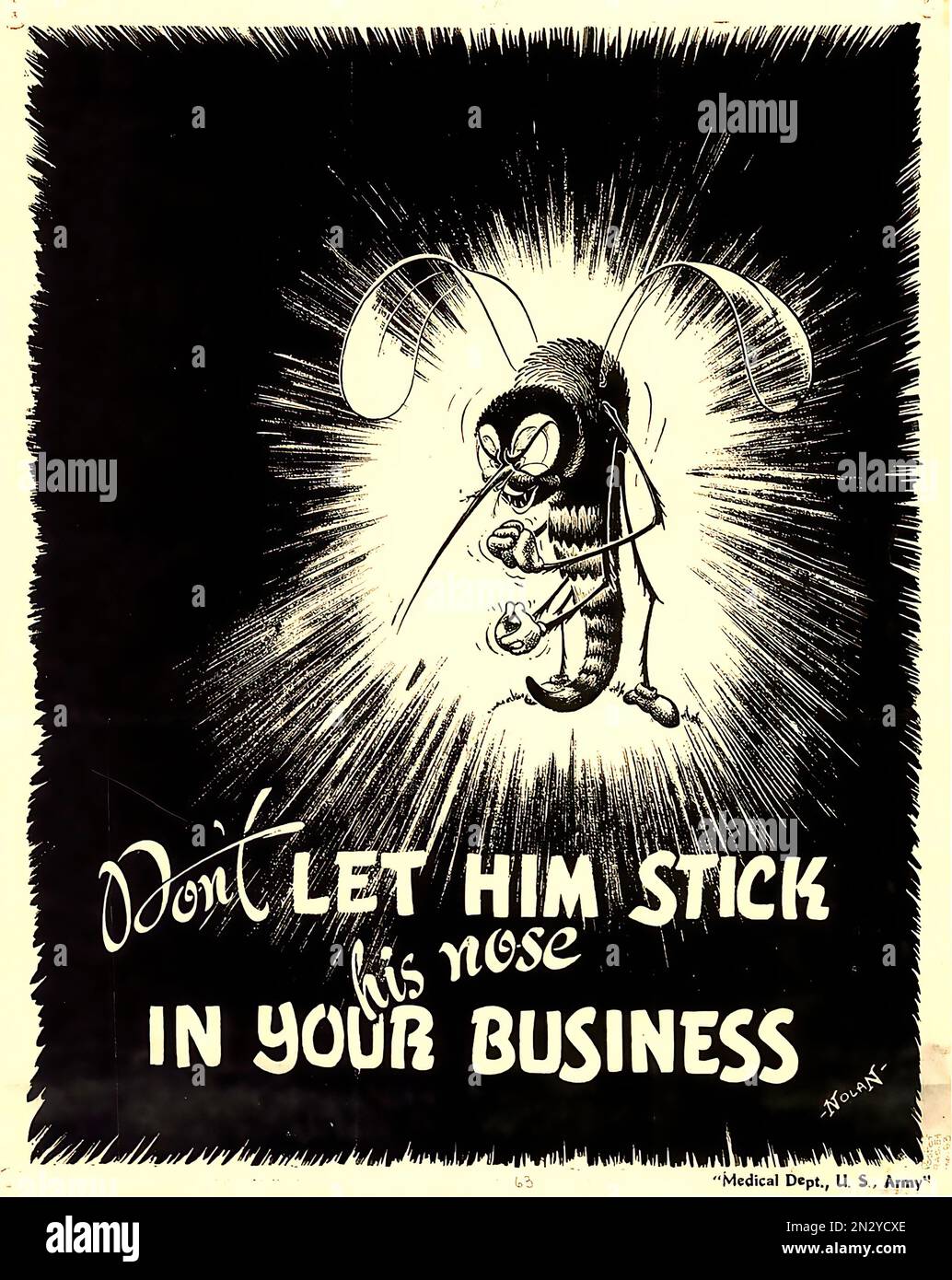 1943 enemy mosquitoe! - World War II - U.S propaganda Poster Stock ...