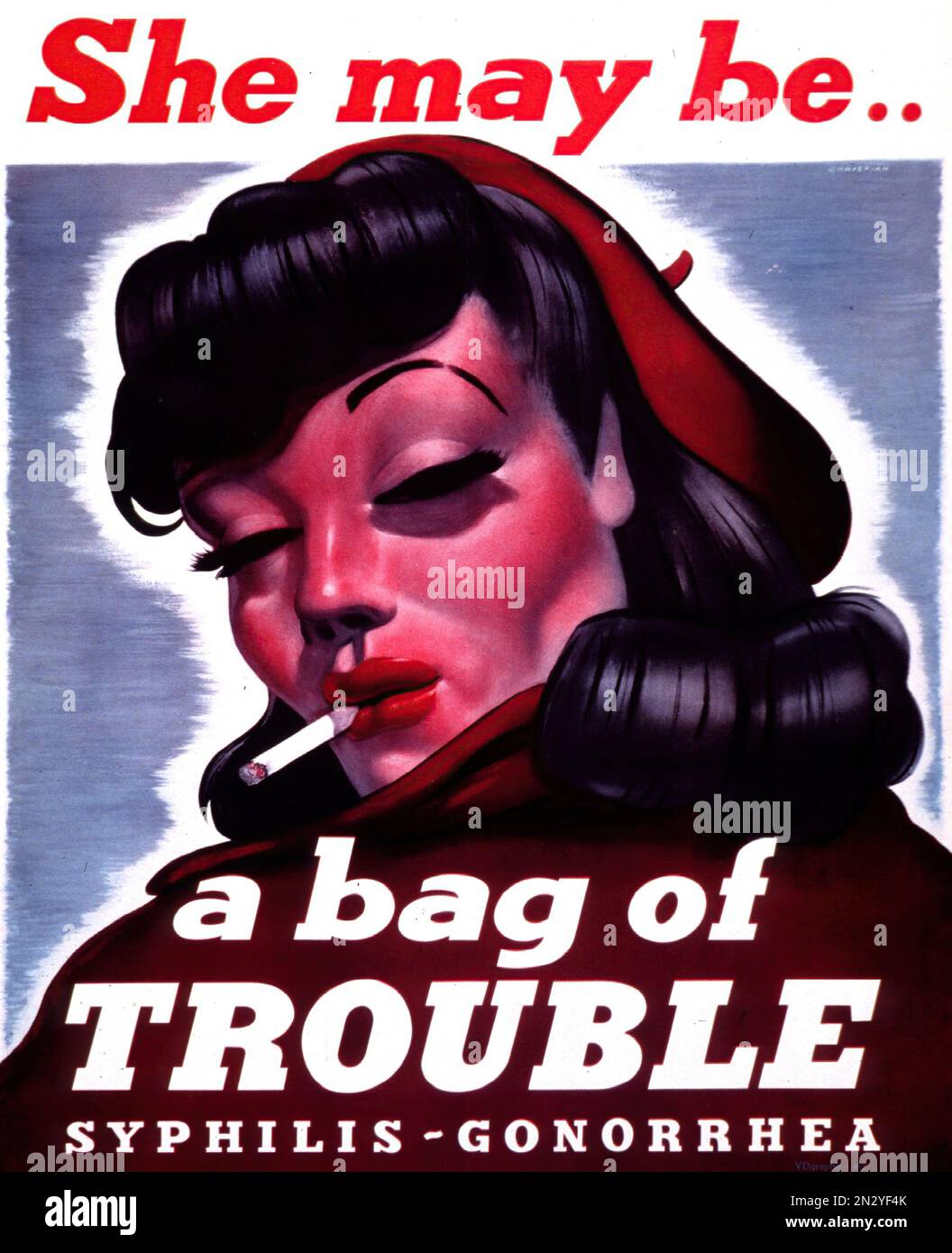 She May Be A Bag Of Trouble - Syphilis - Gonorrhea - US Propaganda ...