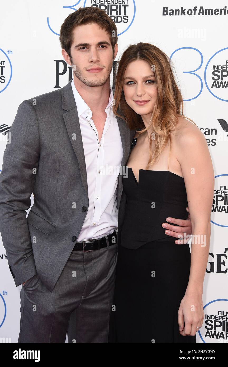 Blake Jenner, left, and Melissa Benoist arrive at the 30th Film Independent Spirit Awards on ...