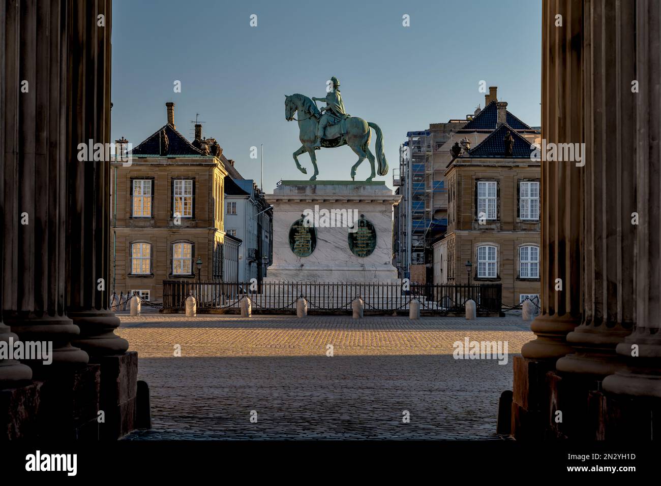 Bronze cast equestrian statue of King Frederik V Stock Photo - Alamy