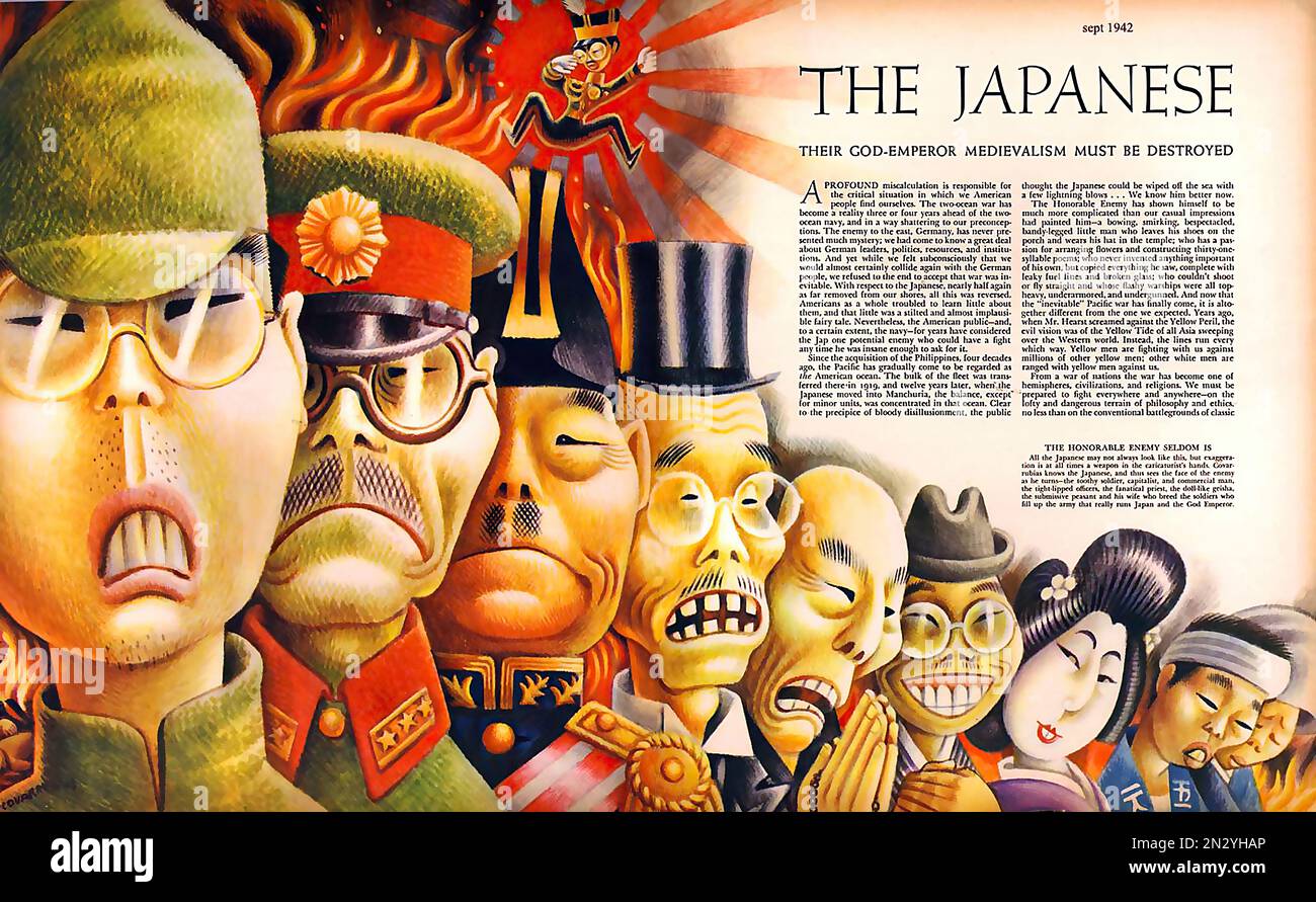 1942 'yellow peril' The Japanese - World War II - Comic style U.S ...