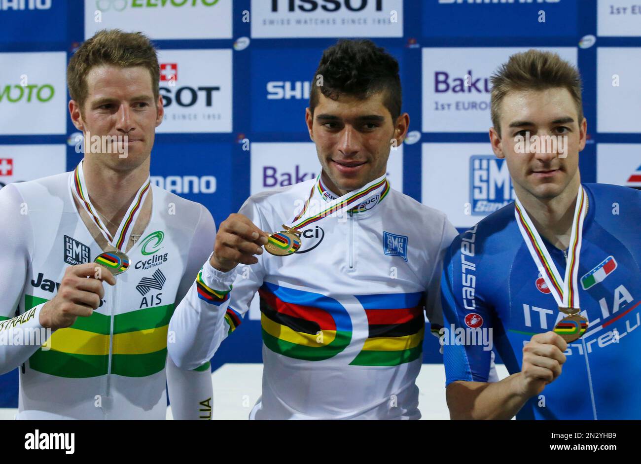 From left, Glenn O'Shea of Australia, Fernando Gaviria Rendon of ...