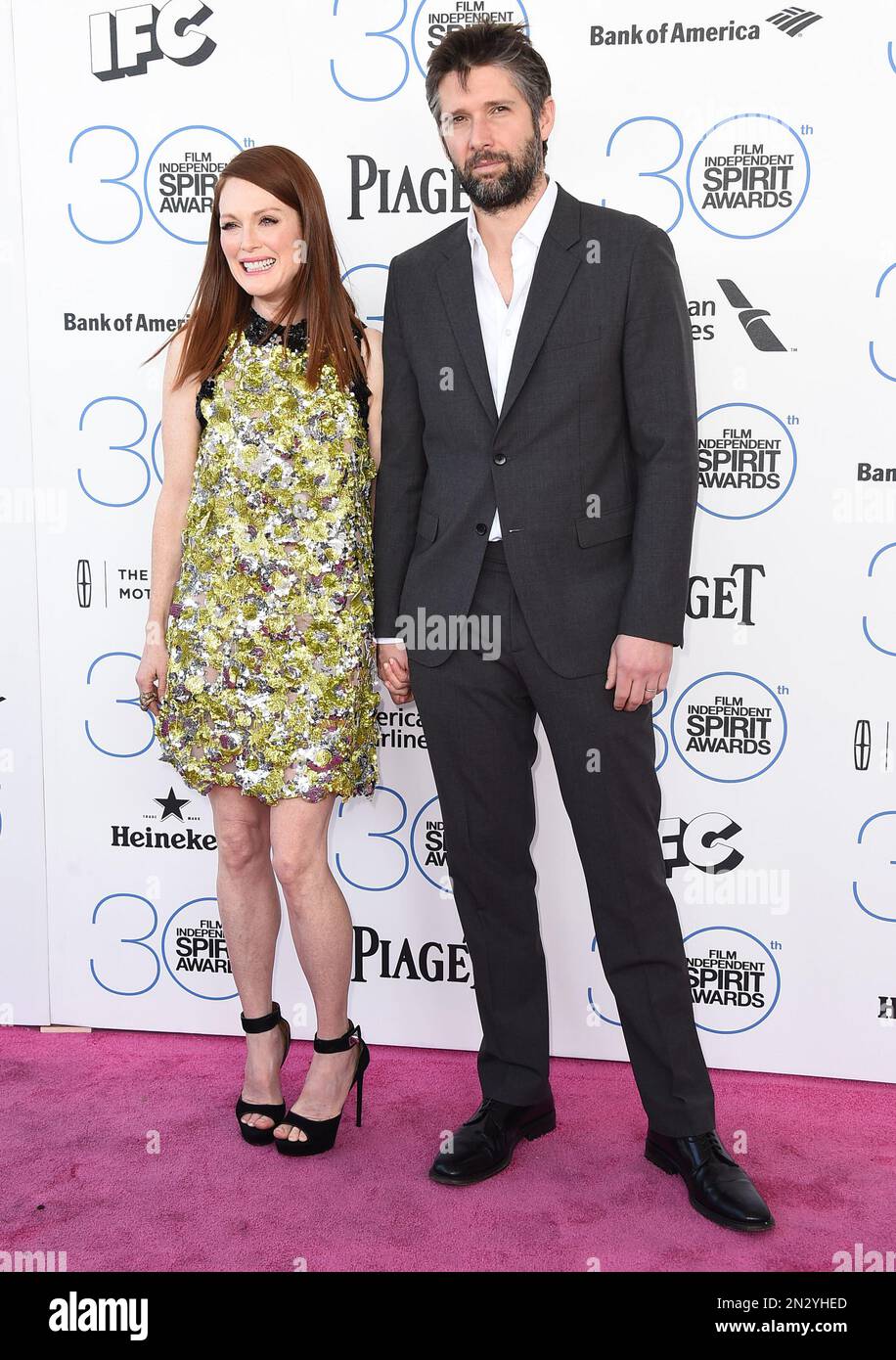 Julianne Moore, left, and Bart Freundlich arrive at the 30th Film ...