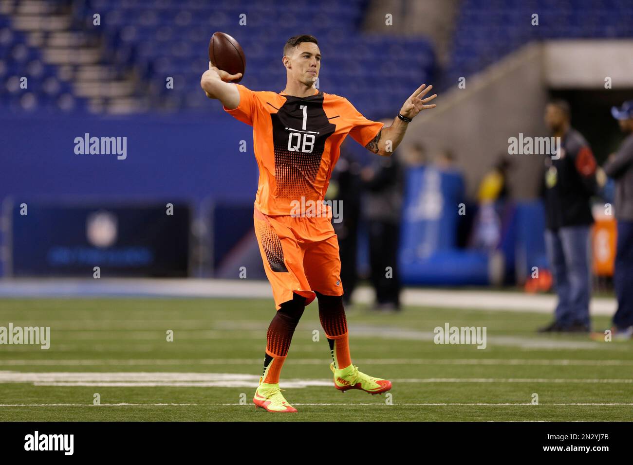 Southeastern Louisiana quarterback Bryan Bennett runs a drill at the ...